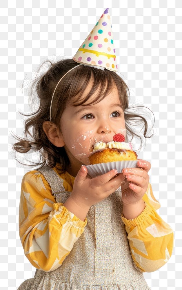 PNG Kid girl eating cake | Premium PNG - rawpixel