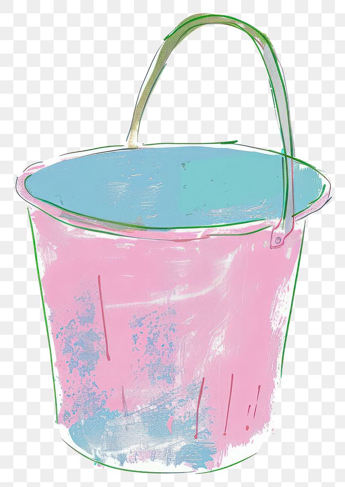 PNG Colorful hand-drawn bucket illustration | Free PNG - rawpixel