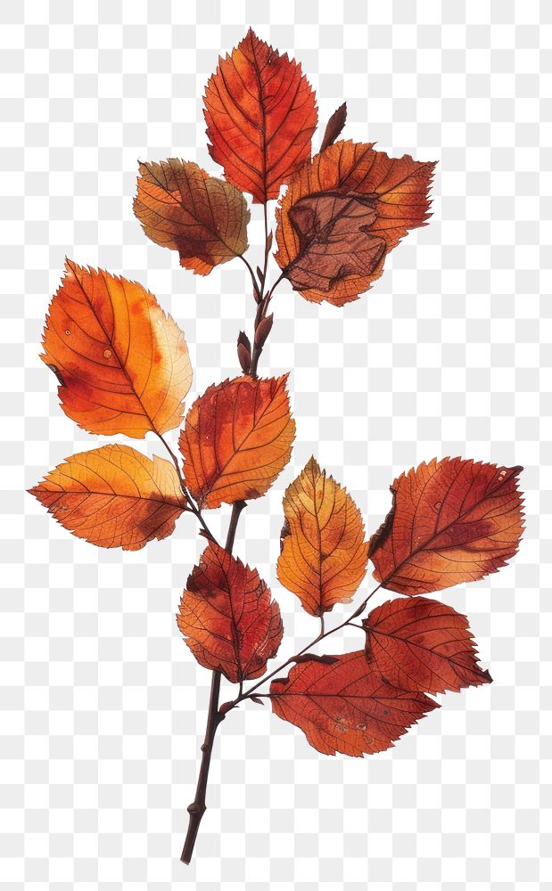 PNG Autumn leaves hawthorn plant | Free PNG - rawpixel