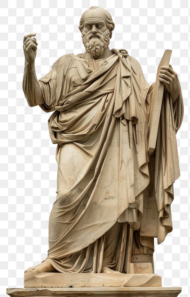 PNG Athenian Philosopher statue male | Free PNG - rawpixel