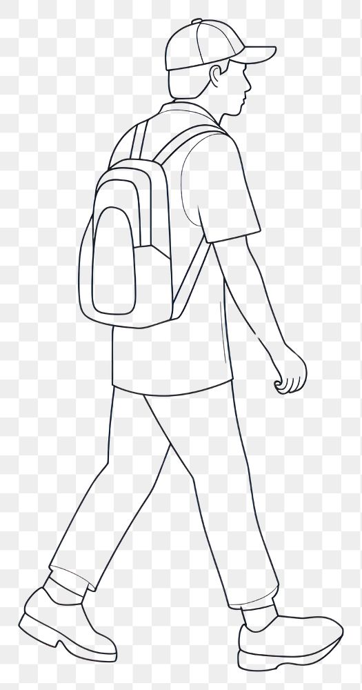 PNG Outline drawing walking person | Free PNG - rawpixel
