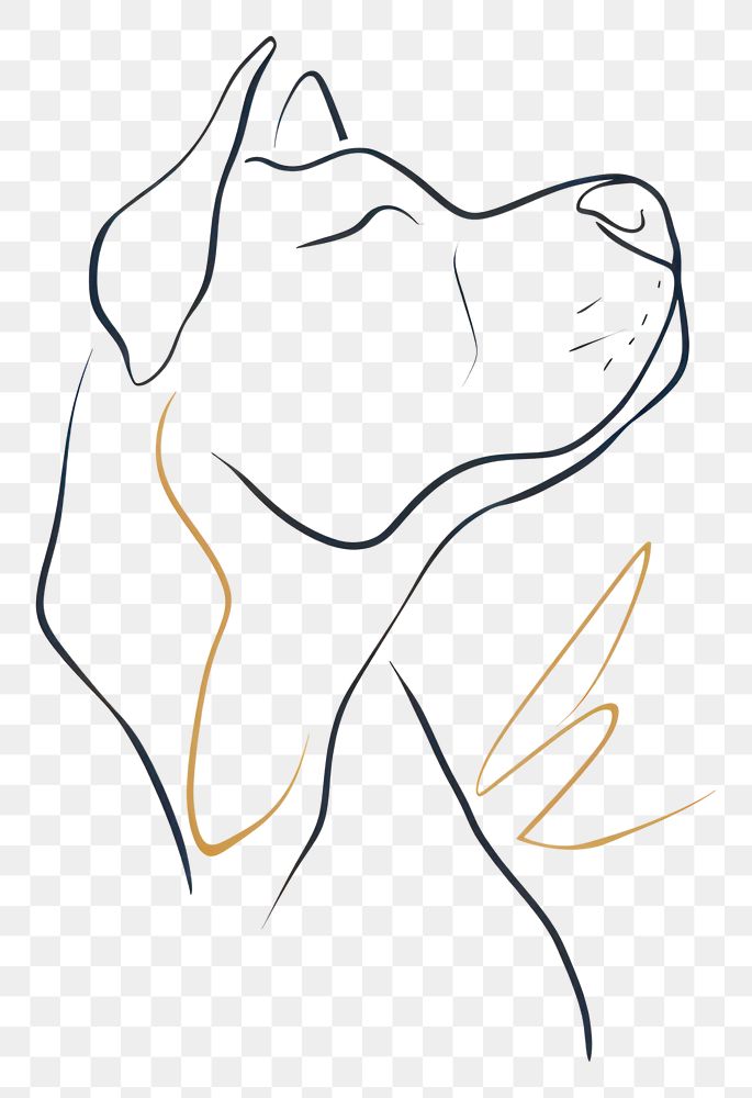 PNG Minimalist dog line art | Free PNG - rawpixel