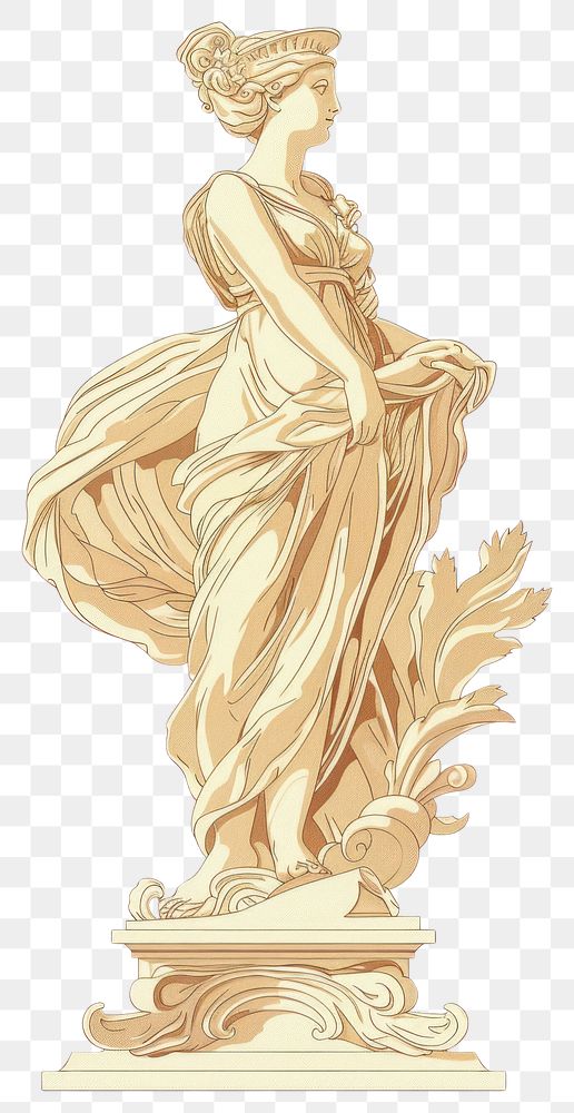 PNG Elegant classical statue illustration | Free PNG - rawpixel