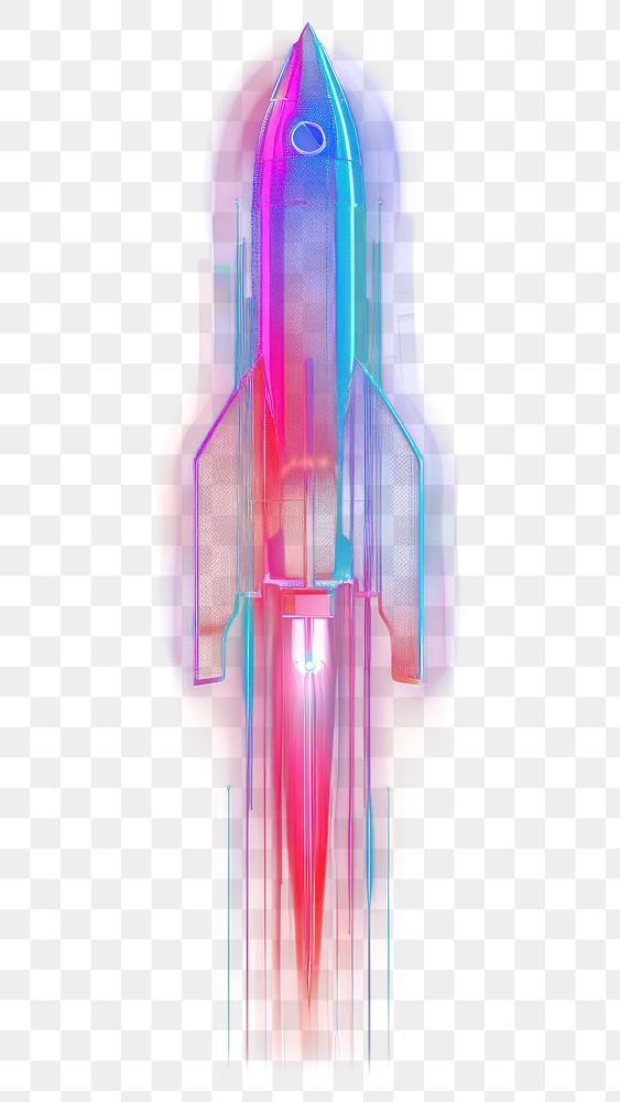 PNG Futuristic neon rocket launch | Free PNG - rawpixel
