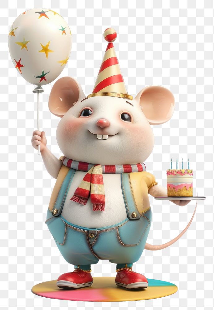PNG Cute mouse birthday celebration | Premium PNG - rawpixel