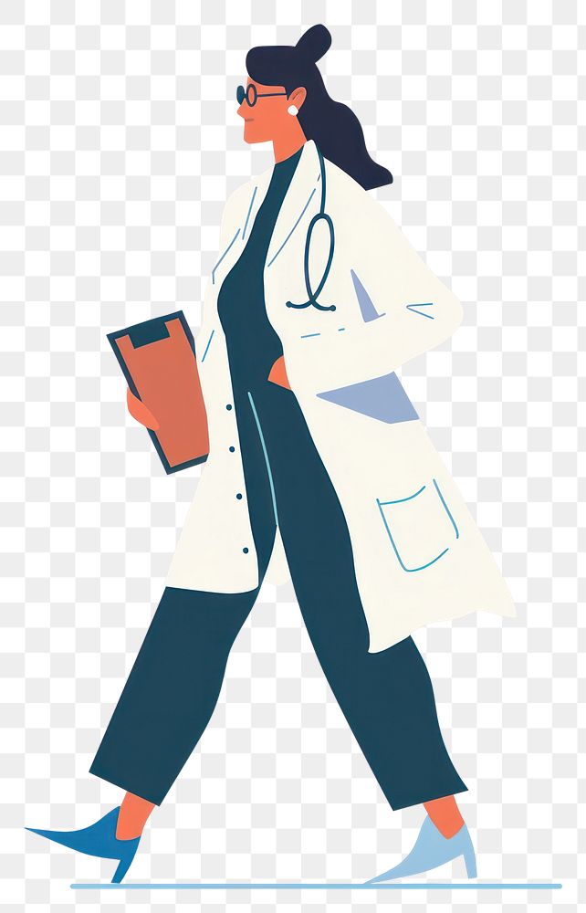 PNG Confident female doctor illustration | Free PNG - rawpixel