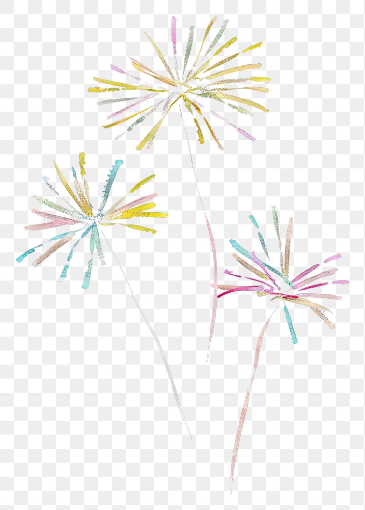 PNG Colorful abstract floral fireworks | Free PNG - rawpixel