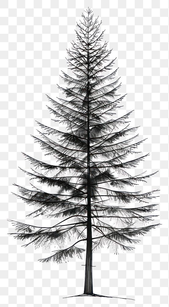 PNG Pine tree outline illustrated | Free PNG - rawpixel