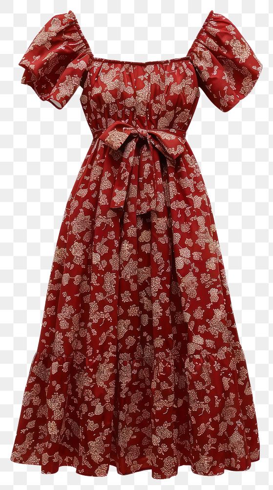 PNG Elegant floral red dress | Premium PNG - rawpixel
