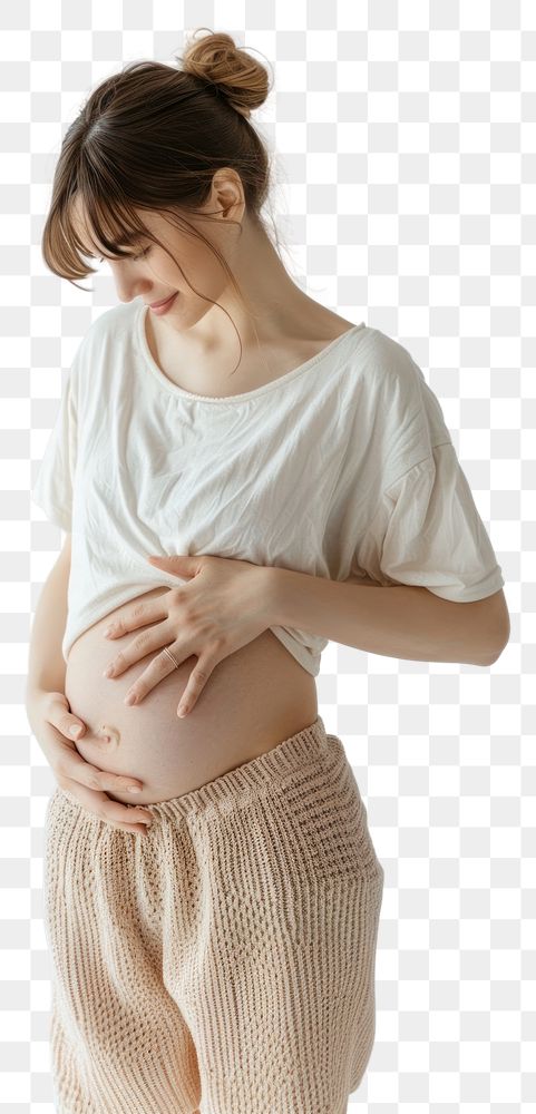 PNG Expectant mother holding baby | Free PNG - rawpixel