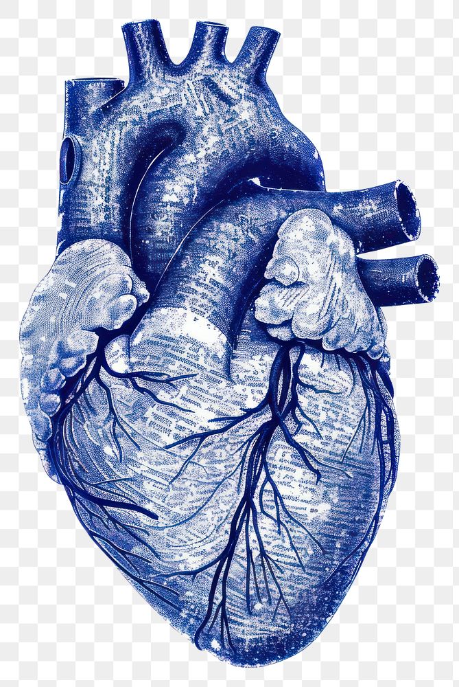 Detailed anatomical heart illustration | Premium PNG - rawpixel