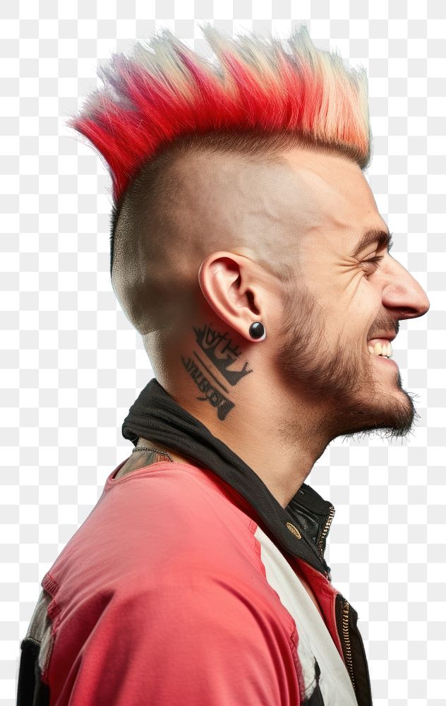PNG Vibrant mohawk hairstyle profile | Free PNG - rawpixel