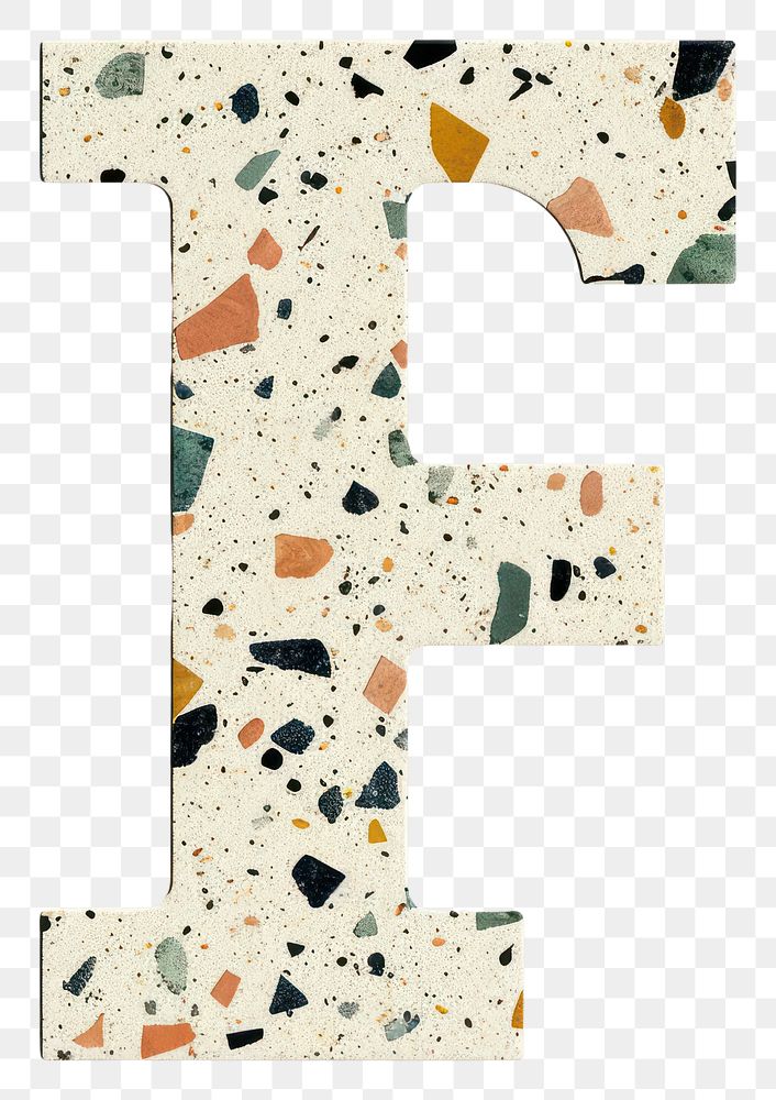 PNG Terrazzo letter F pattern | Free PNG - rawpixel