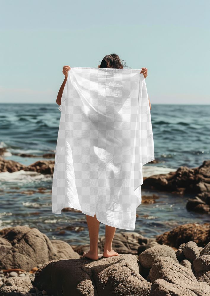 PNG beach towel mockup, transparent | Premium PNG - rawpixel