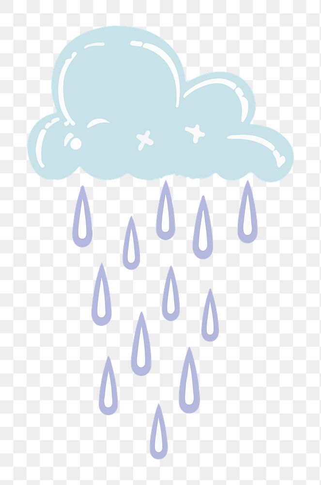 PNG raining cloud element, transparent | Free PNG - rawpixel