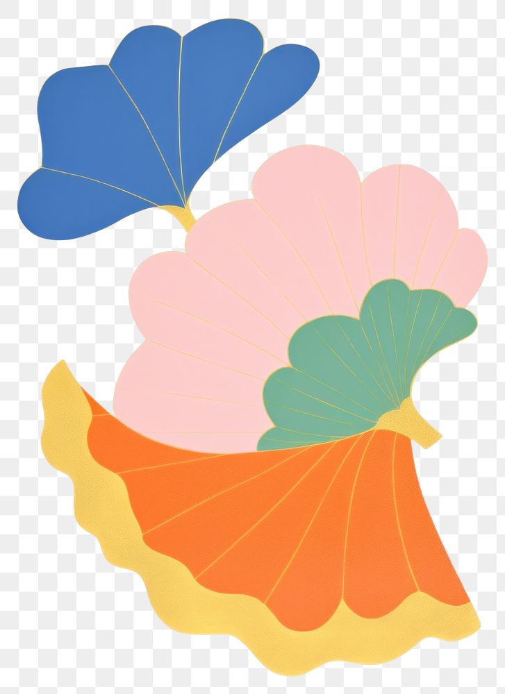 Abstract colorful fan shapes illustration | Free PNG - rawpixel