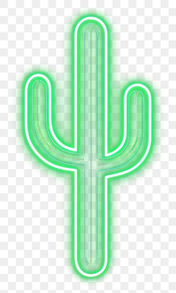 PNG Neon cactus glowing darkness | Free PNG - rawpixel