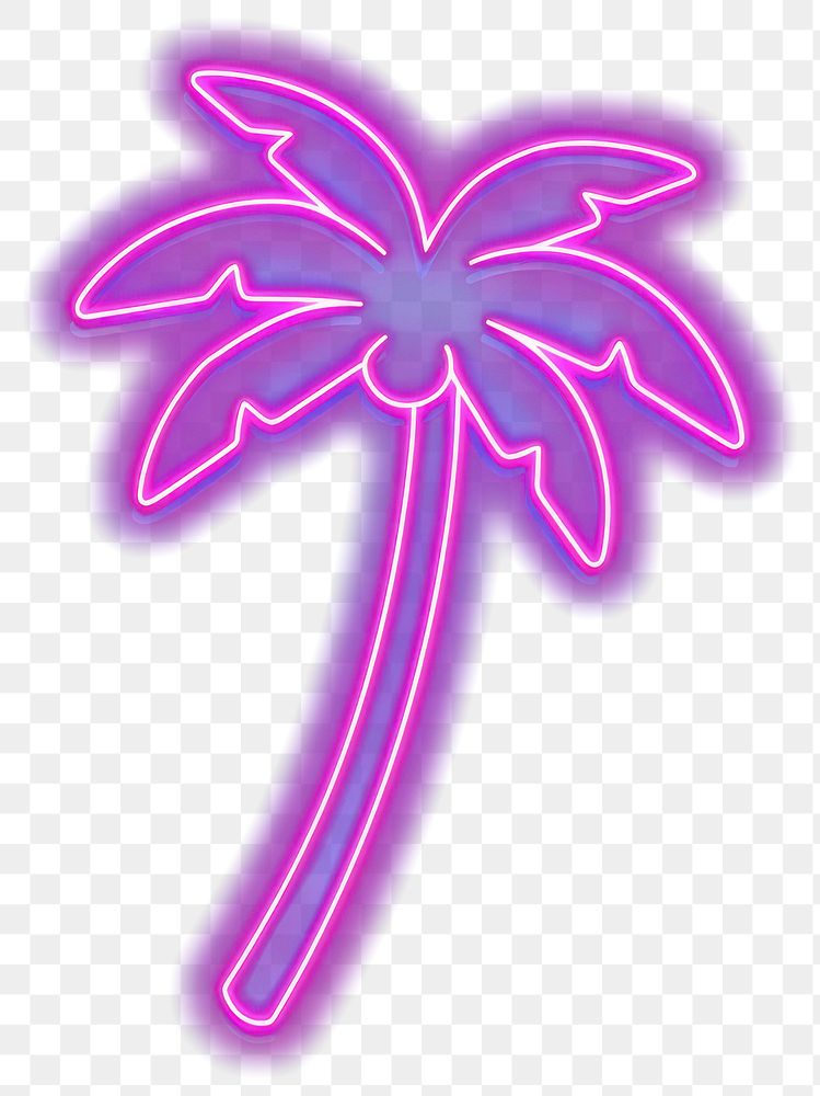 PNG Neon palm tree illustration | Free PNG - rawpixel