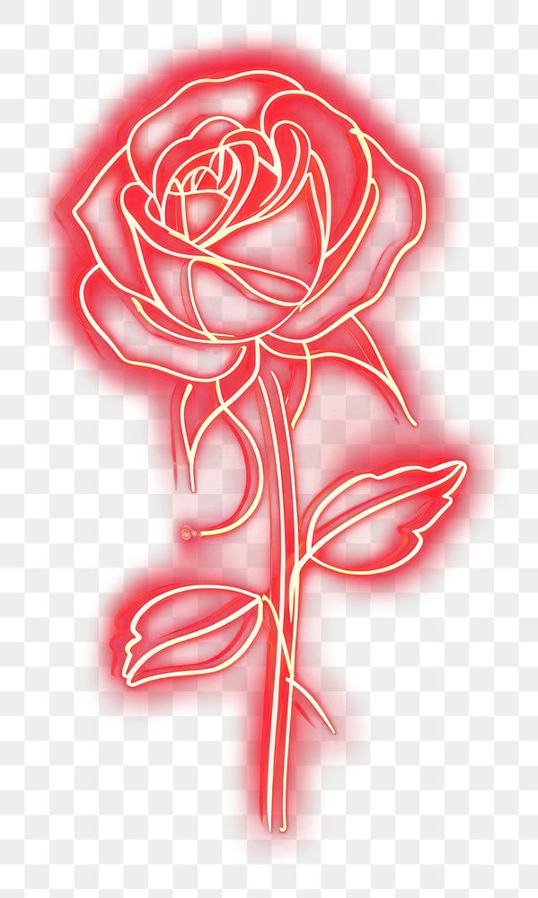 PNG Neon rose glowing darkness | Free PNG - rawpixel