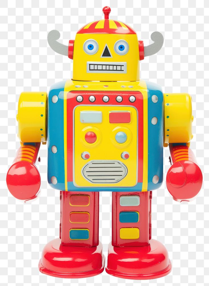 PNG Colorful retro toy robot | Free PNG - rawpixel