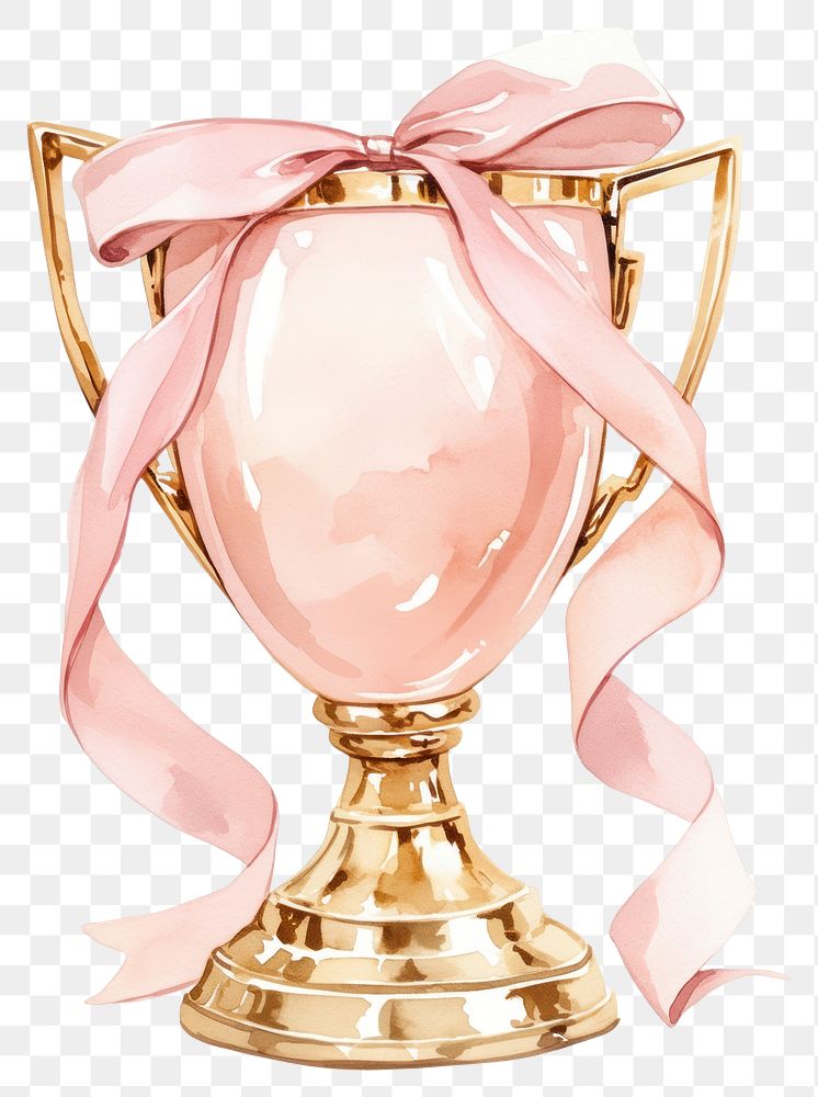 Elegant pink trophy illustration | Free PNG - rawpixel