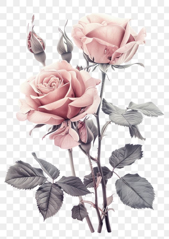 PNG Pink roses flowers bouquet | Free PNG - rawpixel