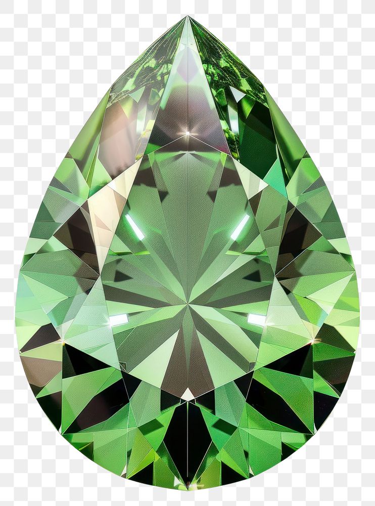 PNG Brilliant green pear-shaped gemstone | Free PNG - rawpixel