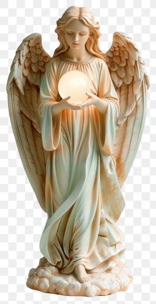 PNG Serene angel holding glowing | Free PNG - rawpixel