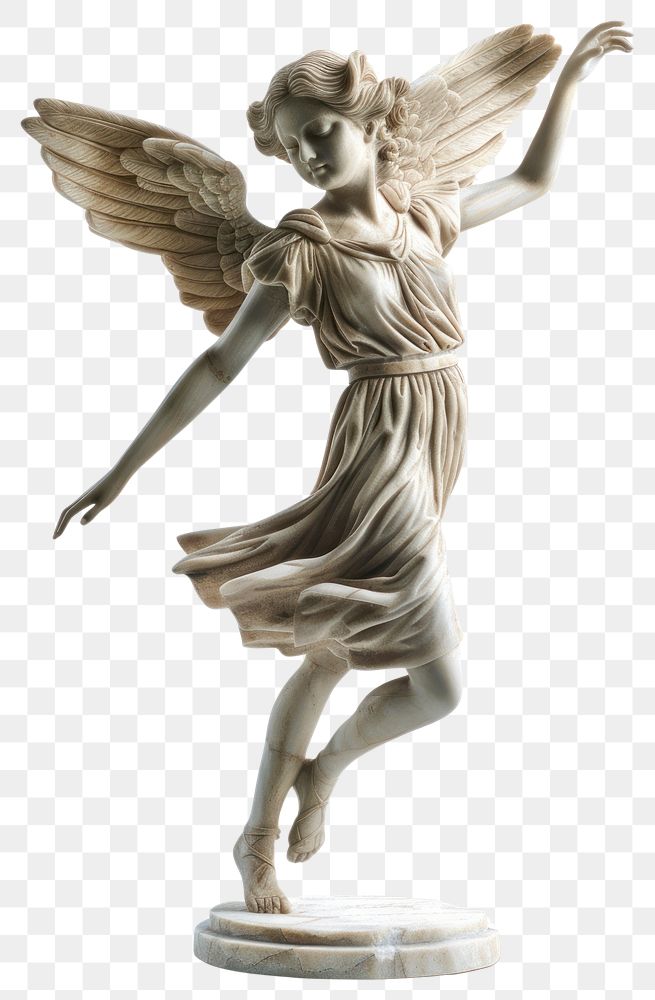 PNG Elegant marble angel statue | Free PNG - rawpixel