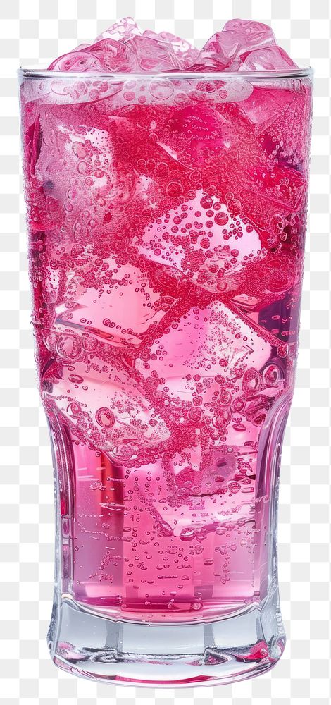 Refreshing pink soda with ice | Free PNG - rawpixel