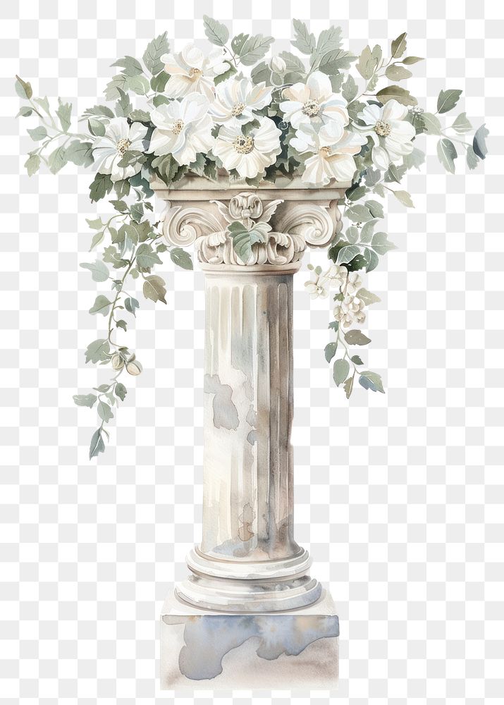 PNG Elegant floral column illustration | Premium PNG - rawpixel