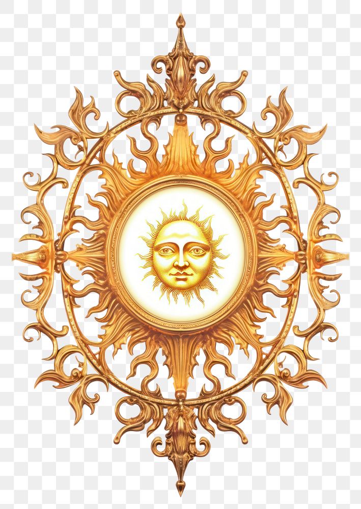 PNG Baroque Sun gold sun | Free PNG - rawpixel