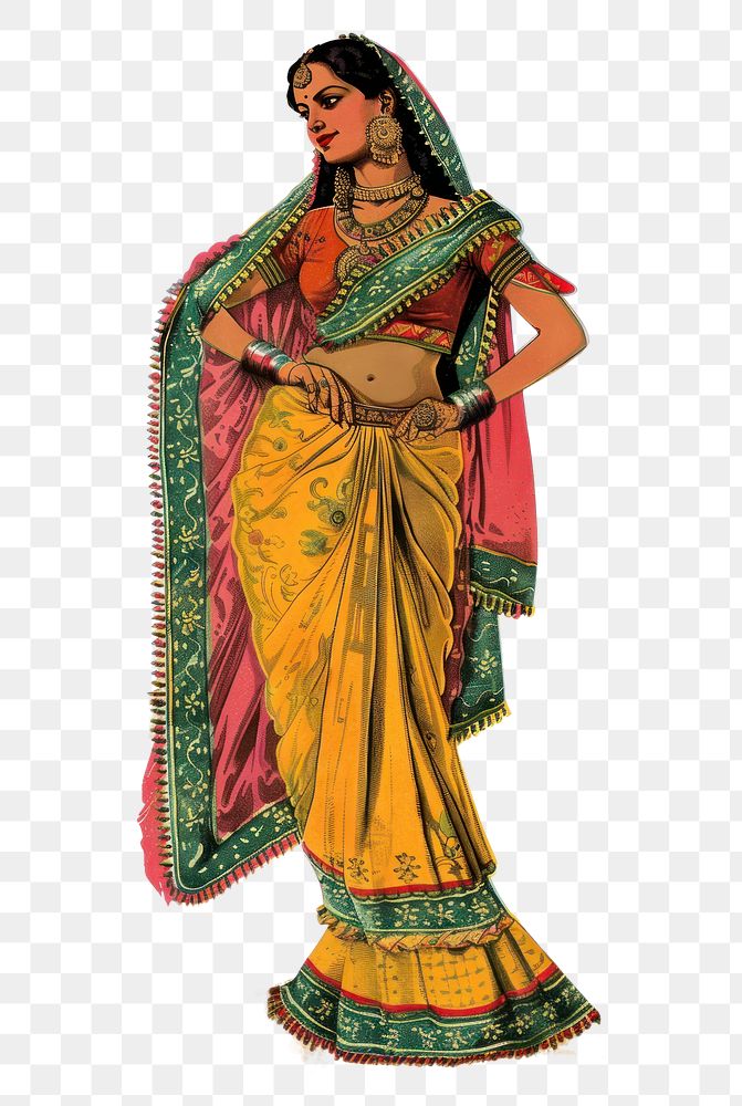 PNG Traditional Indian woman saree | Free PNG - rawpixel