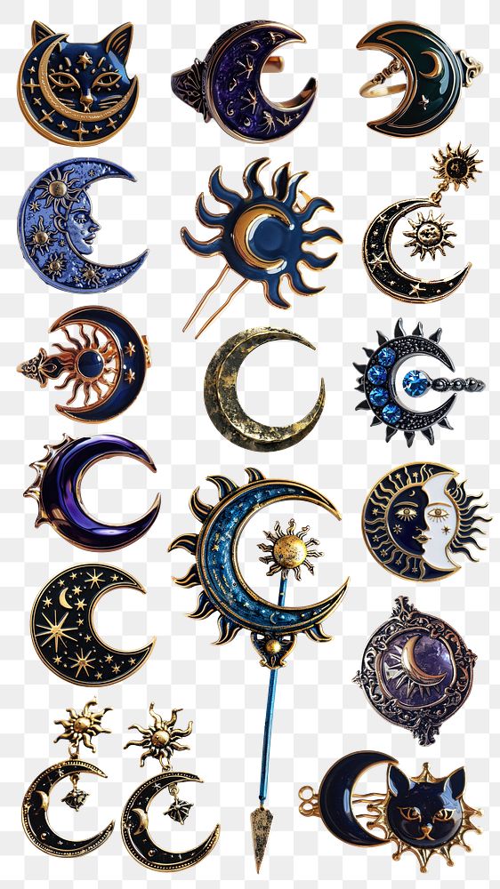 PNG whimsigoth crescent moon | Free PNG - rawpixel