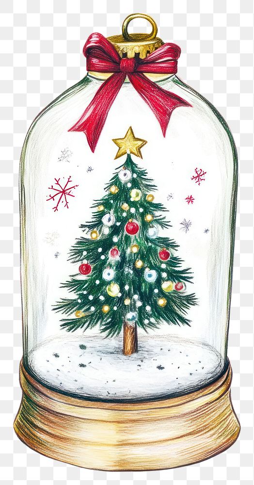 PNG Christmas illustration glass tree. | Free PNG - rawpixel