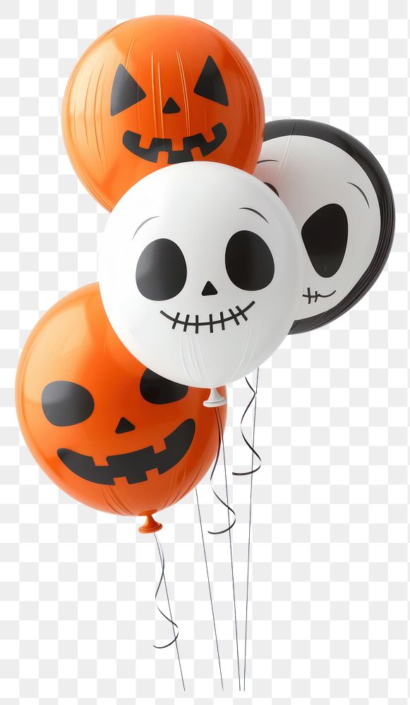PNG Halloween-themed spooky face balloons | Free PNG - rawpixel