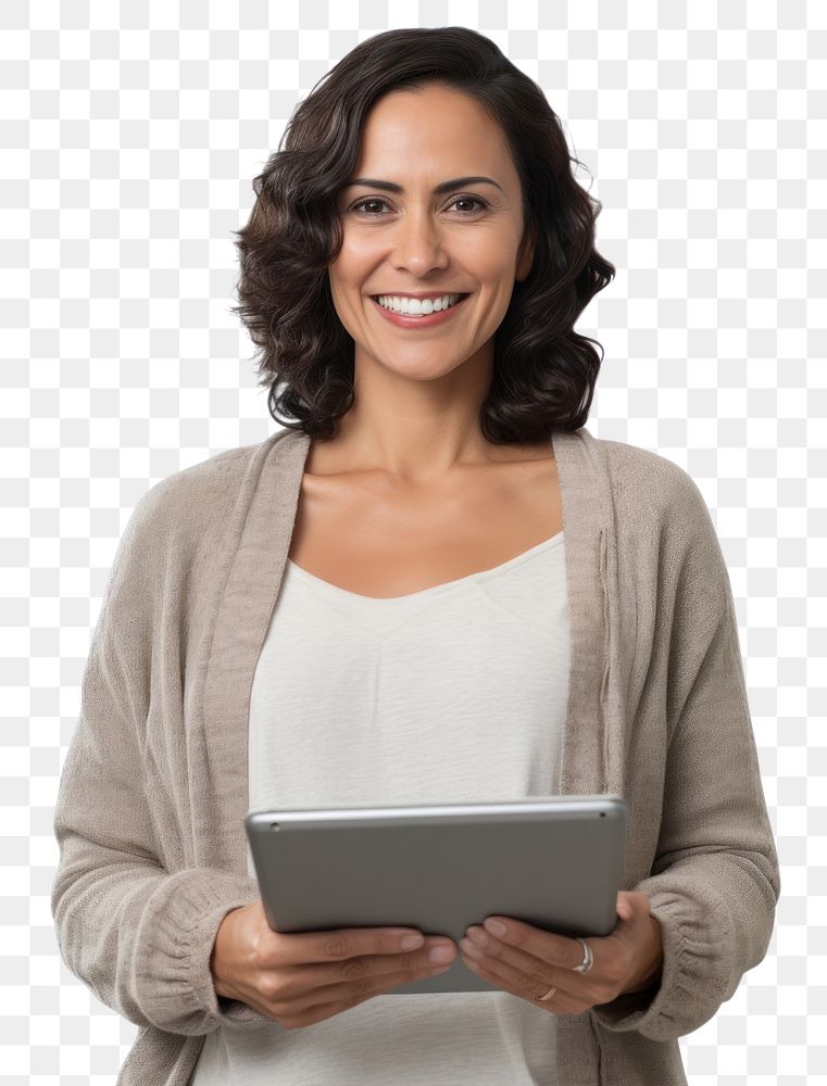PNG latin woman computer smiling | Free PNG - rawpixel