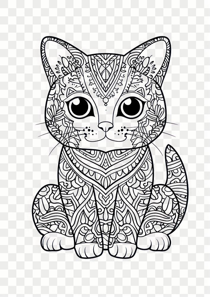 PNG Cute cat sketch doodle | Free PNG - rawpixel