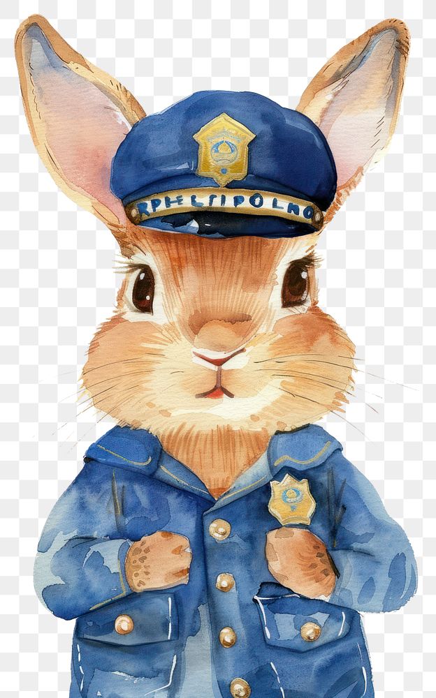 PNG Rabbit police costume rabbit | Free PNG - rawpixel