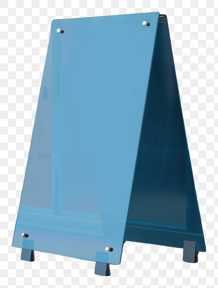 PNG blue acrylic A-stand standing | Free PNG - rawpixel