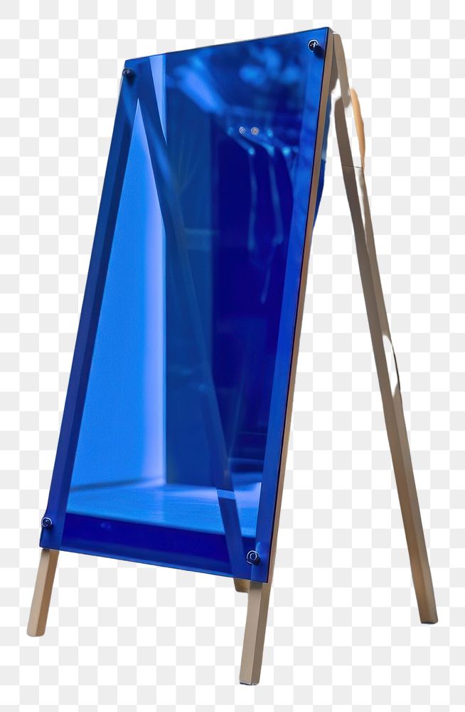 PNG blue acrylic A-stand standing | Free PNG - rawpixel