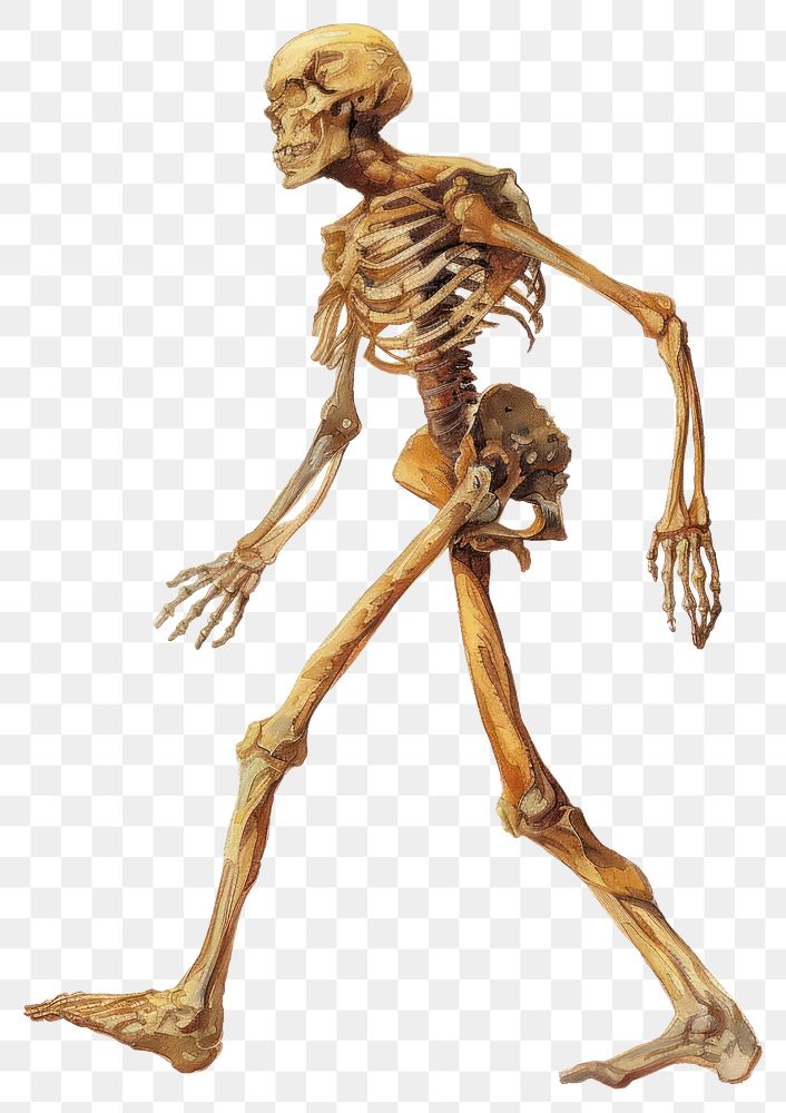 PNG Walking skeleton anatomical illustration | Premium PNG - rawpixel