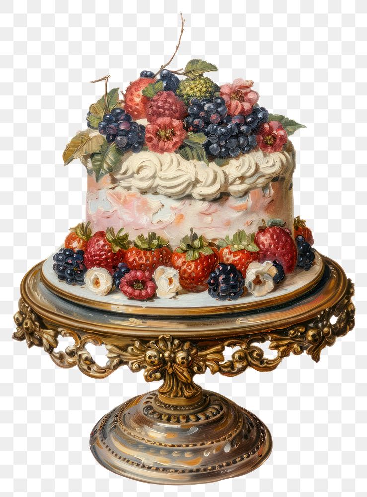 PNG Elegant cake fresh berries | Free PNG - rawpixel