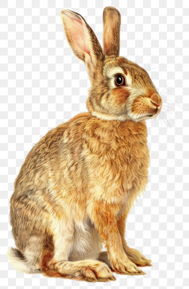 PNG Realistic rabbit illustration, nature | Premium PNG - rawpixel