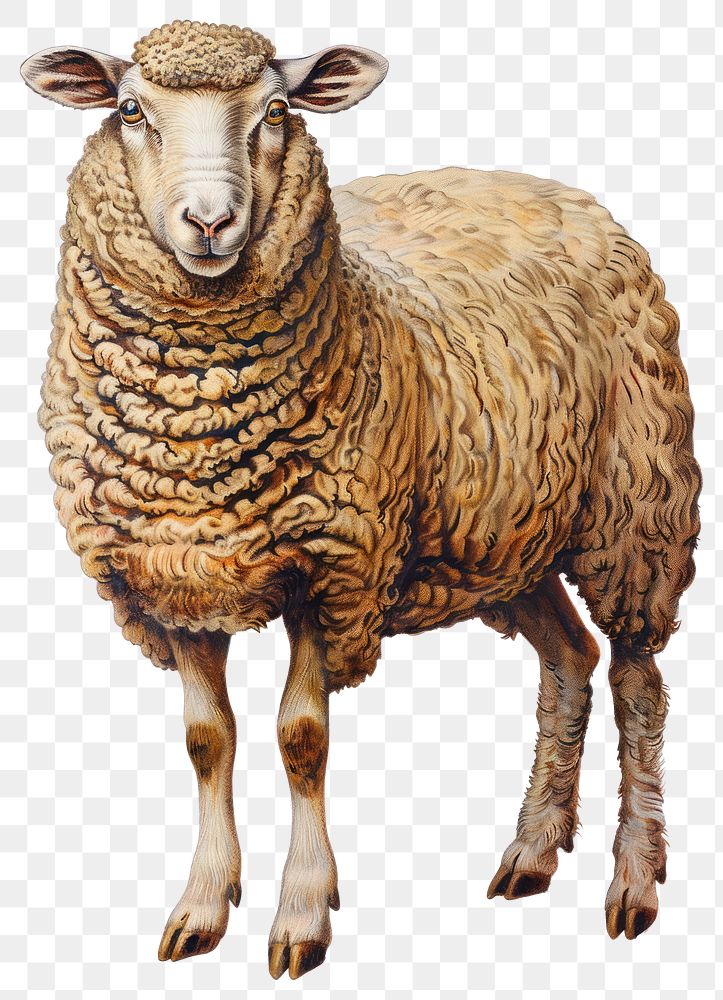 PNG Detailed illustration sheep | Free PNG - rawpixel