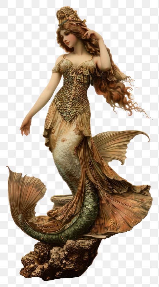 PNG Elegant mythical mermaid illustration | Premium PNG - rawpixel