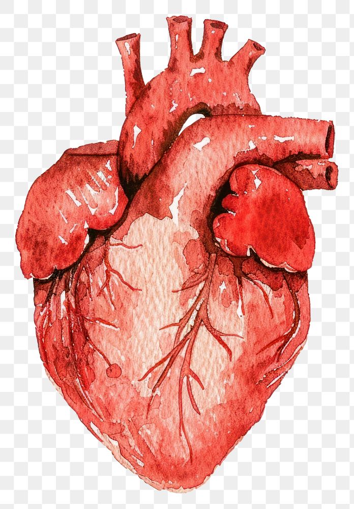 PNG Detailed anatomical heart illustration | Premium PNG - rawpixel