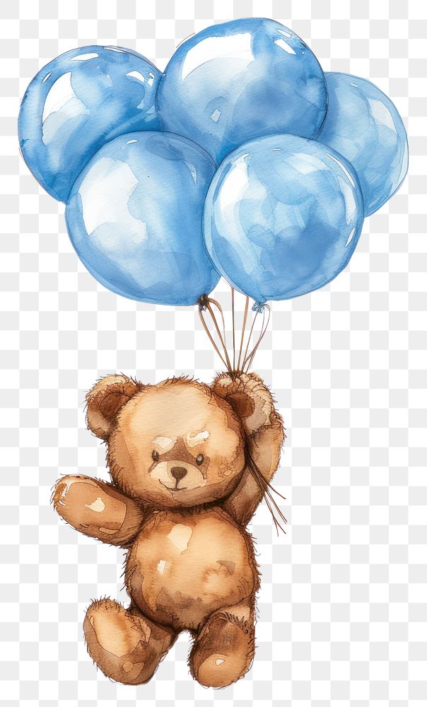 Teddy bear balloon toy. | Free PNG - rawpixel