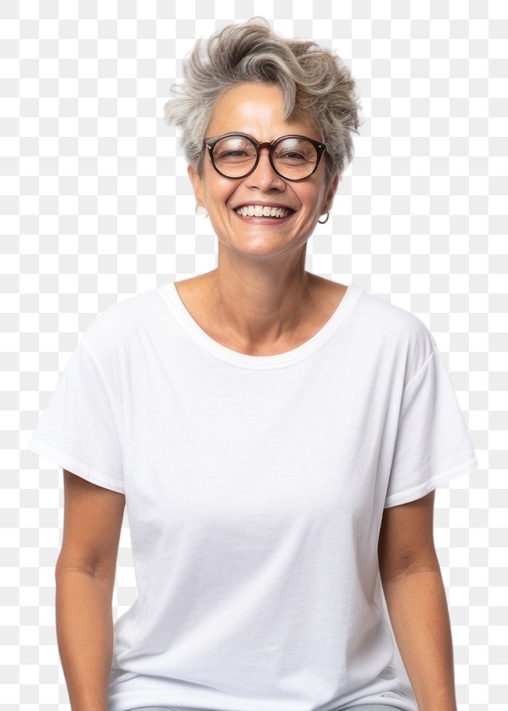 PNG Senior short hair woman | Free PNG - rawpixel