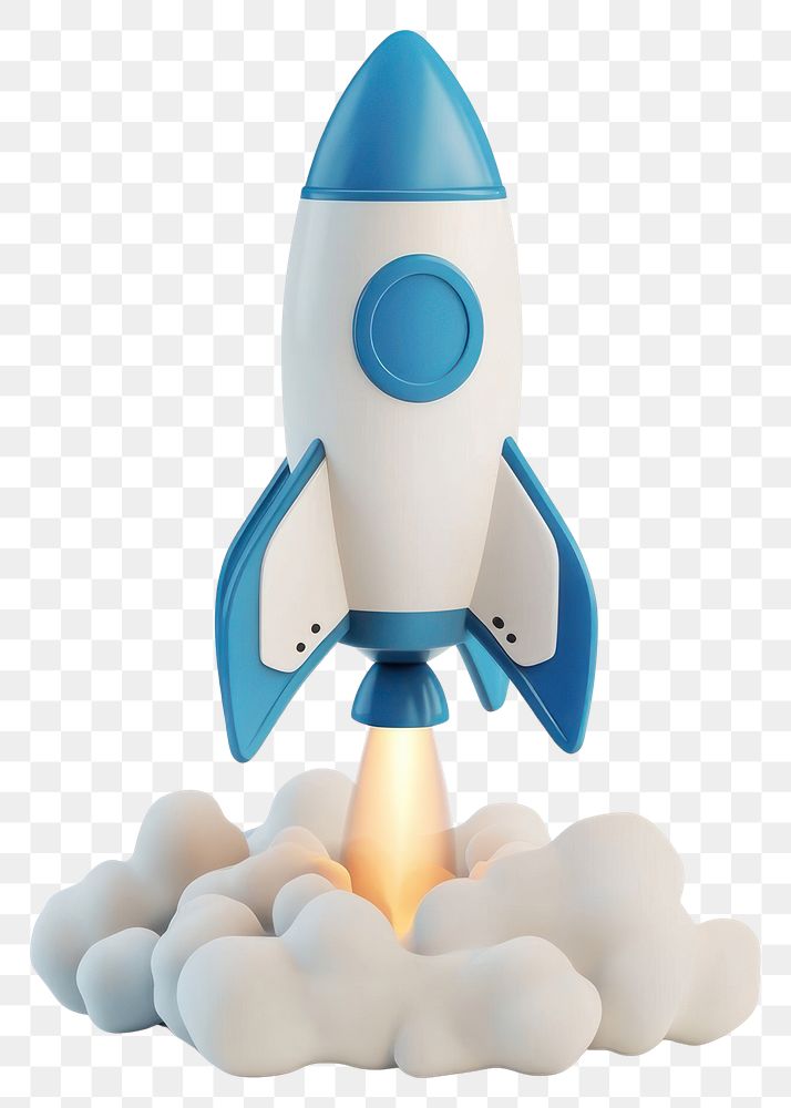 PNG white and blue rocket | Free PNG - rawpixel
